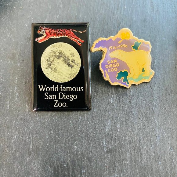 San Diego Zoo | Accessories | Vintage San Diego Zoo Pin Set | Poshmark
